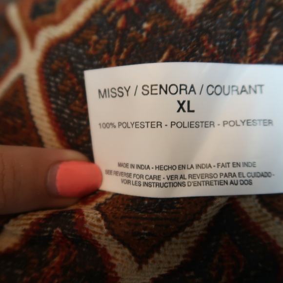 Nine West | Tops | Nine West Nwt Button Up Diamond Pattern Blouse Xl ...